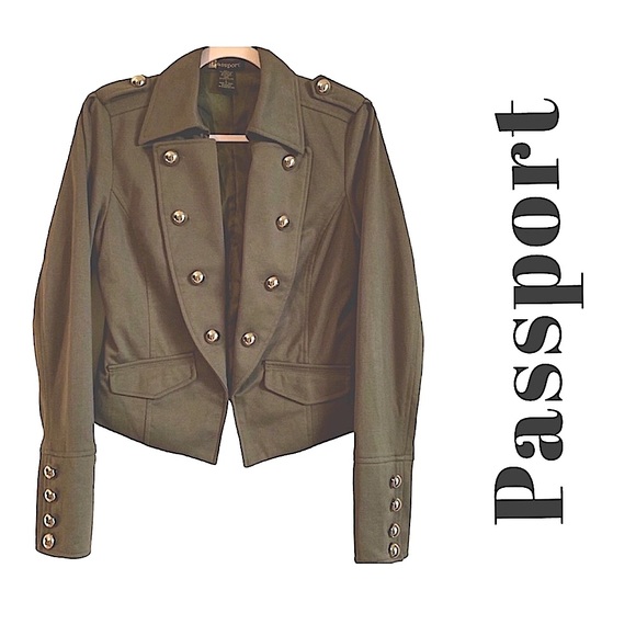 Passport | Jackets & Coats | Military Style Army Green Jacket | Poshmark